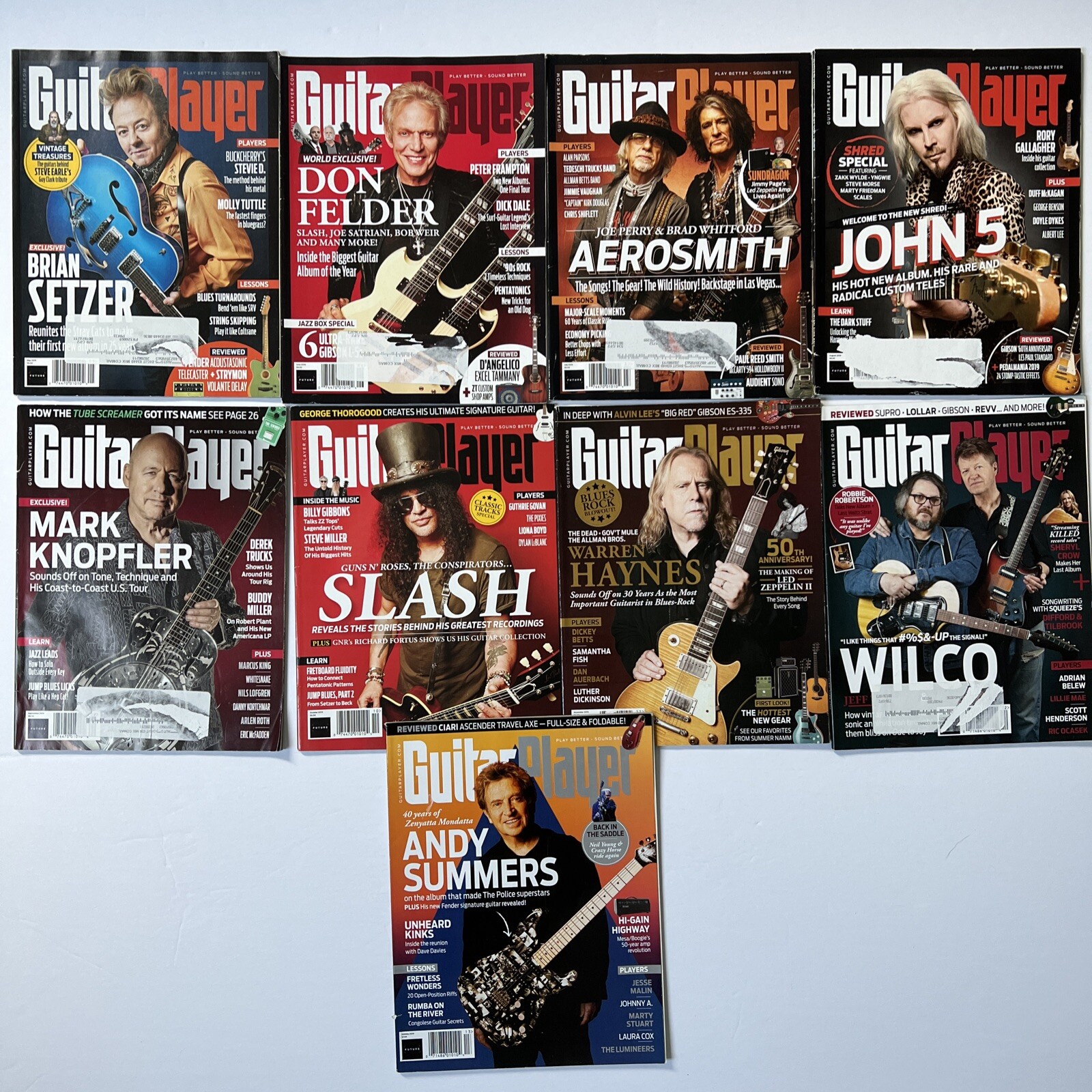 Guitar Player Magazine 2019 Lot of 9 Setzer Felder Joe Perry Wilco ...