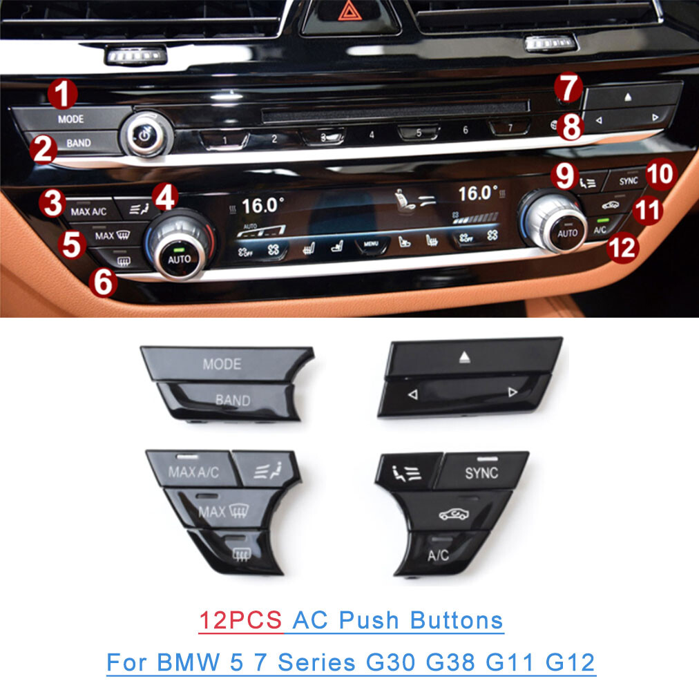 For BMW 5 7 Series G30 G38 G11 G12 Dashboard AC Control Push Buttons ...