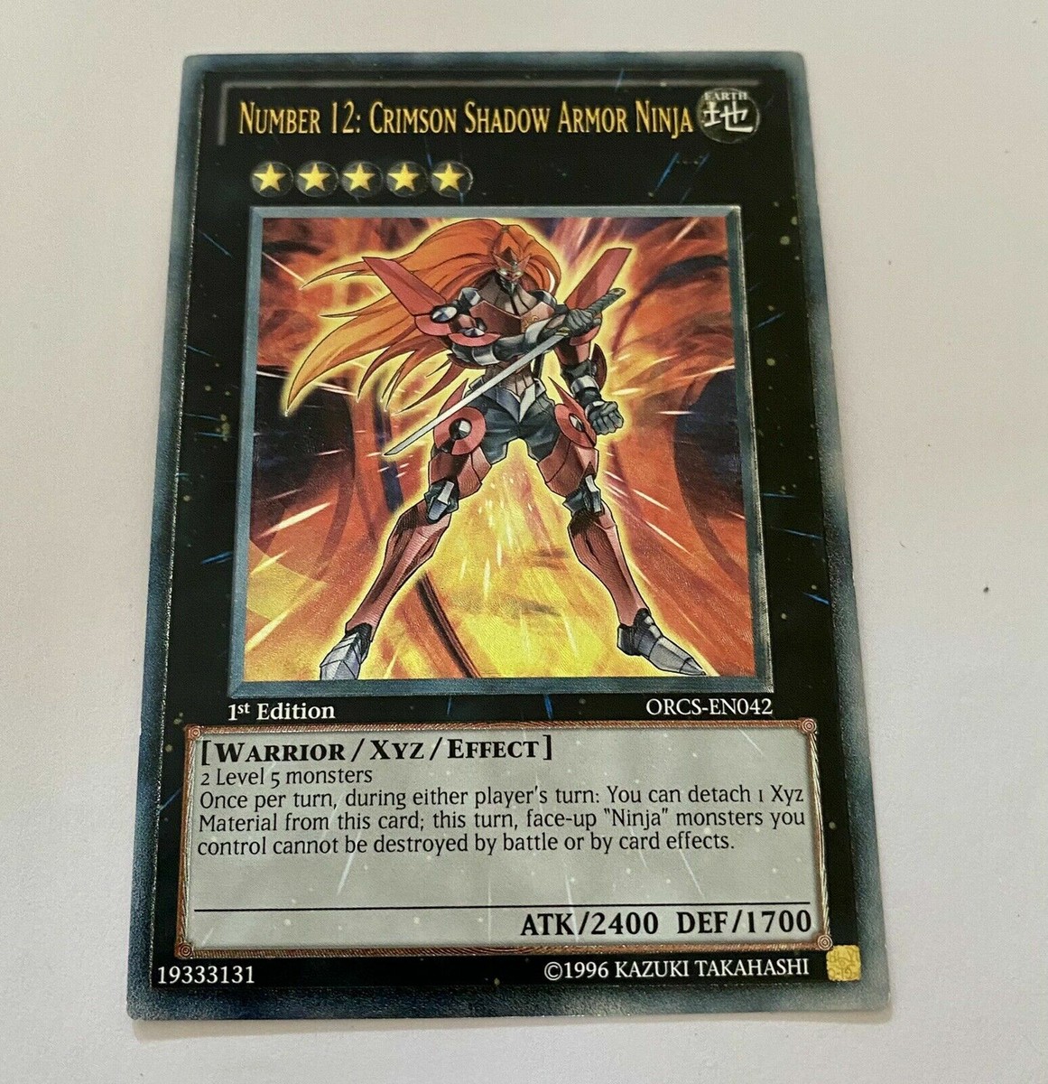 Number 12 Crimson Shadow Armor Ninja YUGIOH NUMBER 12: Crimson Shadow