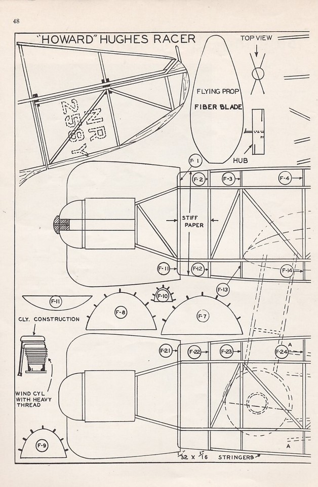 Howard Hughes Racer Aircraft Model blueprints Report 9/25/2023 e | eBay