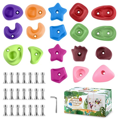 TOPNEW 18Pcs Rock Climbing Hold Hardware Wall Holds Outdoor Playground ...
