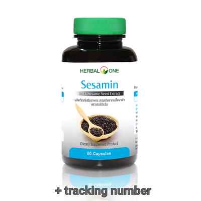 Sesamin Black Sesame Extract Thai Antioxidant Herbal One 60 Caps NO OIL ...