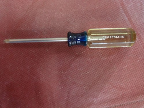 Craftsman Phillips Screwdriver vintage 41294 Blue Clear Handle Made in ...
