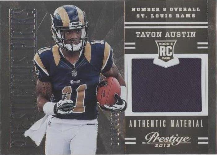2013 Panini Prestige - Prestigious Picks Tavon Austin #2 Gold Materials ...