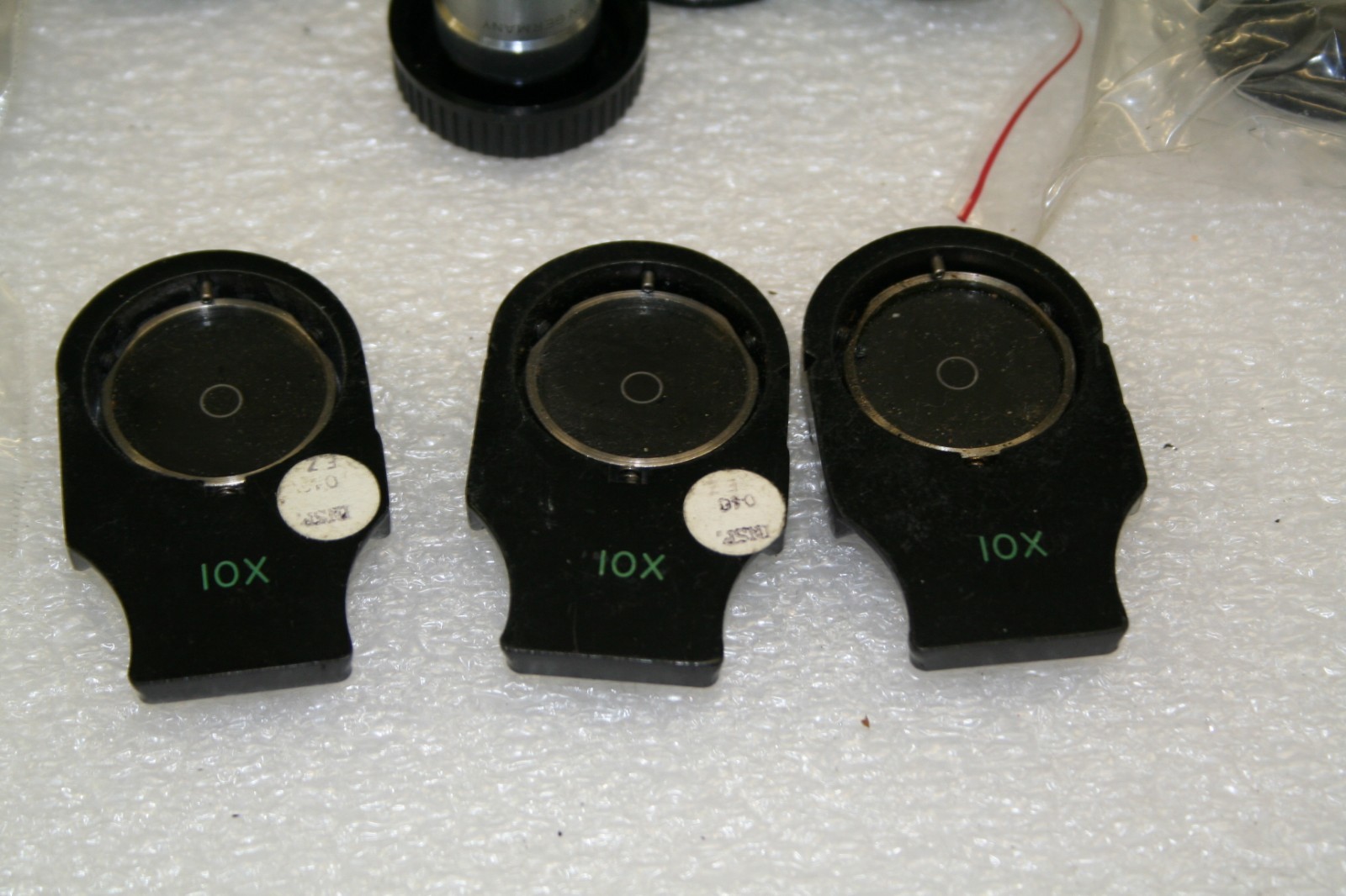 PARABOLOID CONDENSER SLIDE 1.5-1.6mm OPTICS + 10x phase ring + 100x ...