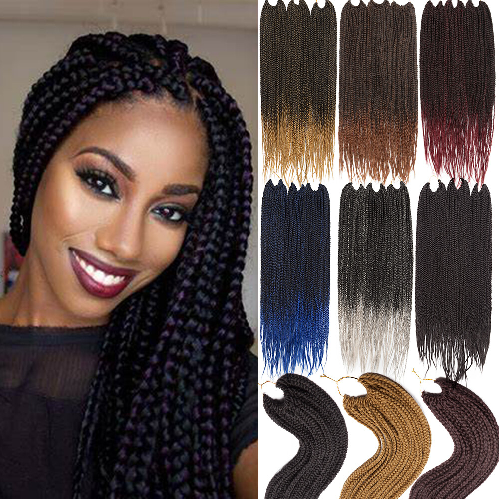 1 Pack Pre Looped Afro Box Braids Hair Extension Crochet Twist Jumbo ...
