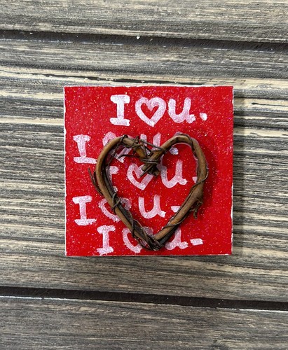 Vintage Red I Love You Square Refrigerator Magnet 2” | eBay