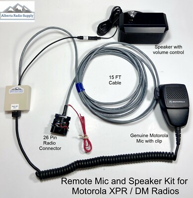 Remote Mic and Speaker Kit for Motorola DM4601e DM4600e DM4401e ...