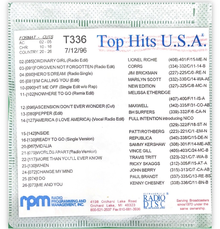 Top Hits USA CD Music Collection from 1996-1998 Choose Your Disc | eBay