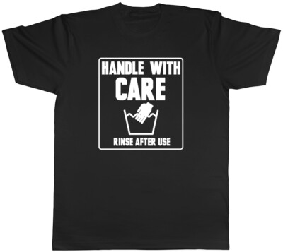 Funny Handle with Care Mens Ladies Womens Unisex T-Shirt Tee Gift | eBay UK