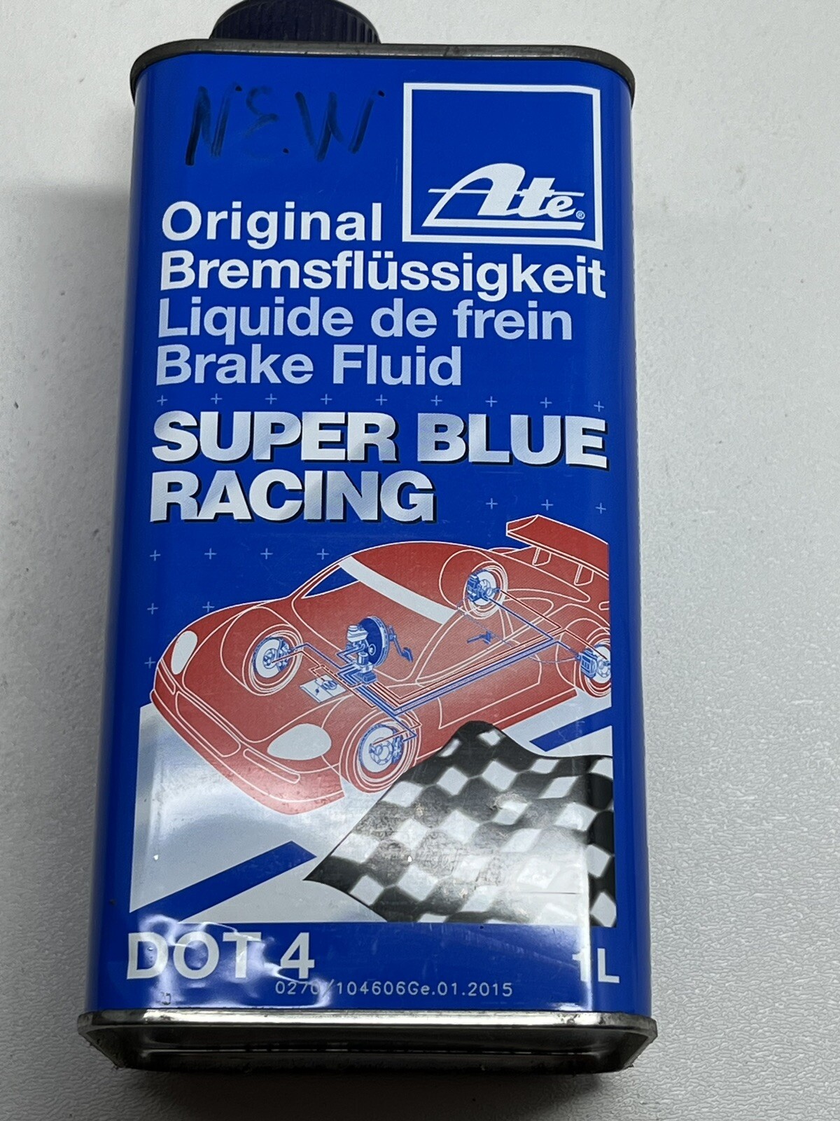 ATE "RARE" Super Blue Racing Dot 4 Brake Fluid 1 litre sealed | eBay
