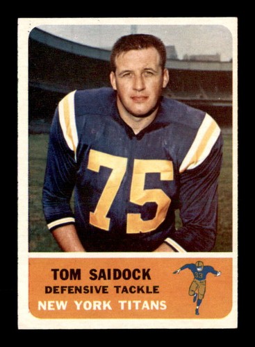 1962 Fleer #66 Tom Saidock EXMT/EXMT+ X3065383 | eBay