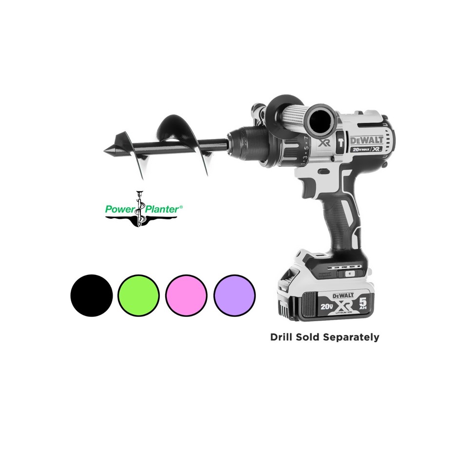 Power Planter Bulb & Bedding Lime Auger Bit 3"x7" with 3/8" Non-Slip ...