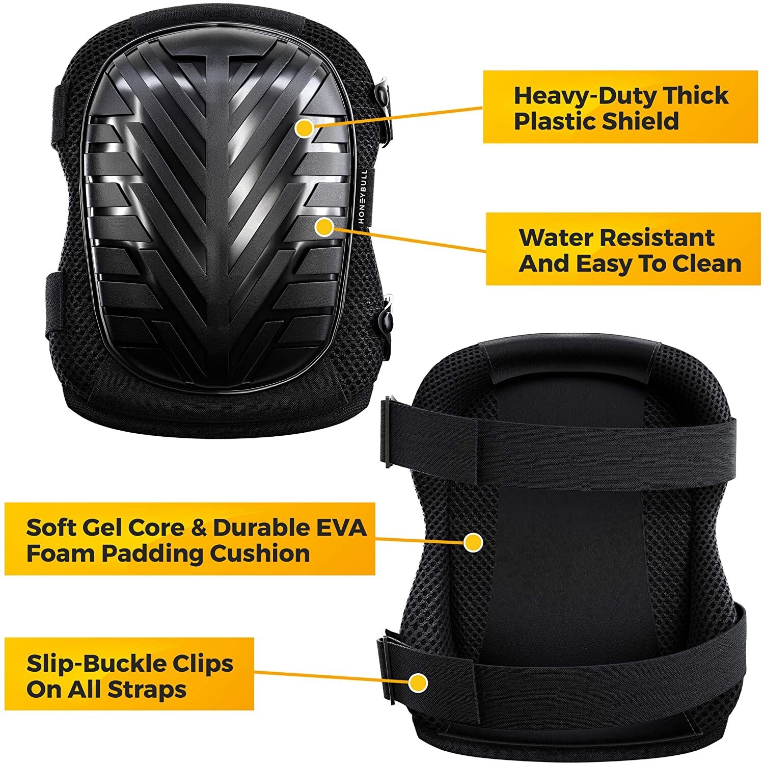 PRO GRADE Knee Pads Work Knee Pads Construction Knee Pads Gel Flooring ...