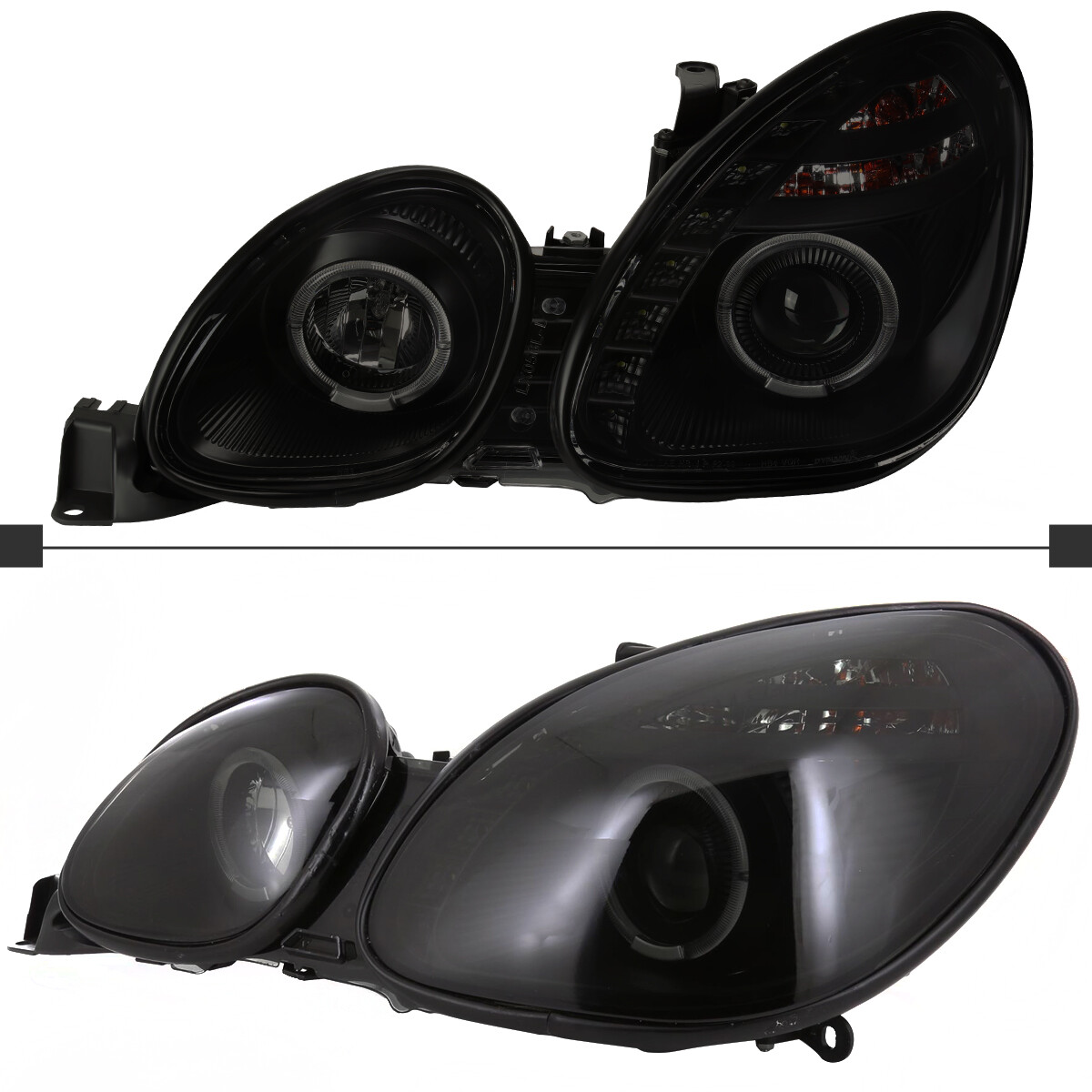 Black Smoke Projector Headlights Fits 1998-2005 Lexus GS300 GS400 LED ...