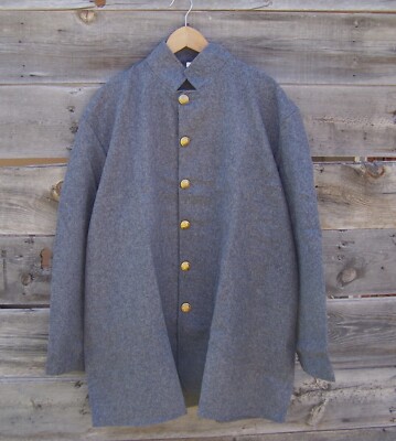Confederate CSA Cadet Gray Wool Sack Coat, Civil War 44 | eBay Australia