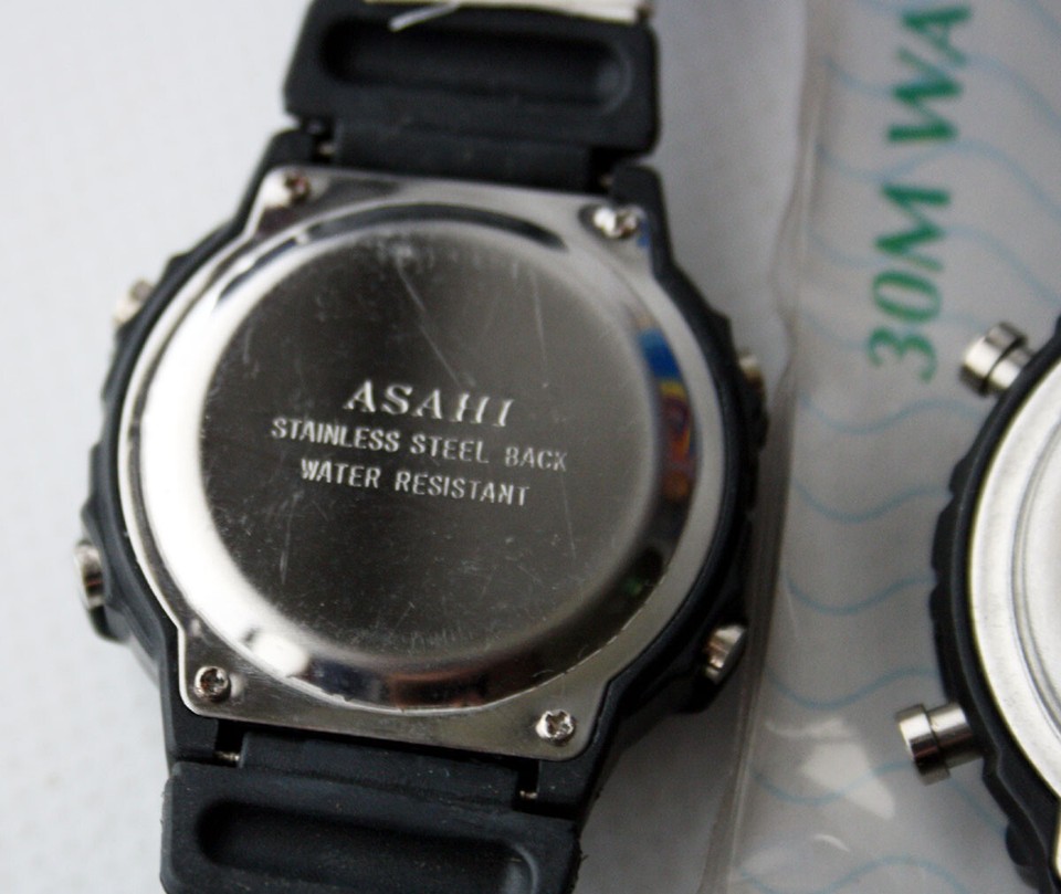 3X VINTAGE 80'S ASAHI SEVEN MELODY LCD WATCH EL M 515 UNTESTED NEW OLD ...