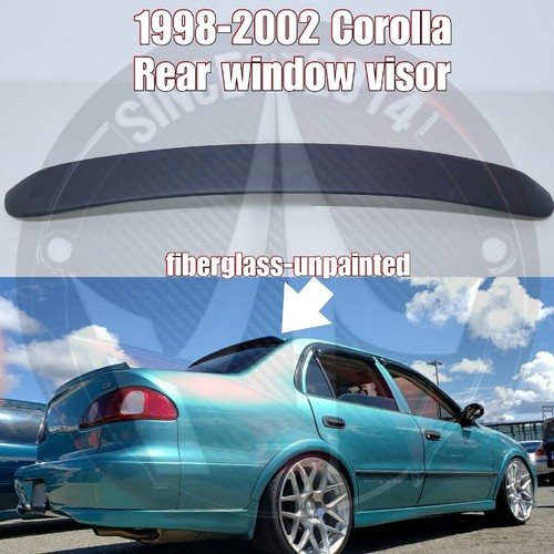 1998-2002 Corolla Rear Window Visor fiberglass unpainted by king fiber ...