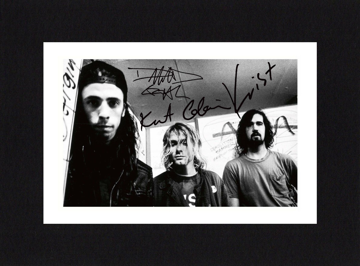 Guns N Roses Poster 8X6 Mount NIRVANA Group Multi Signed Autograph ...