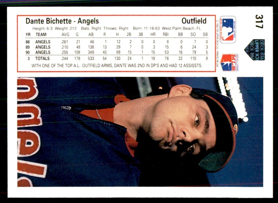 1991 Upper Deck Dante Bichette Baseball Cards #317 | eBay
