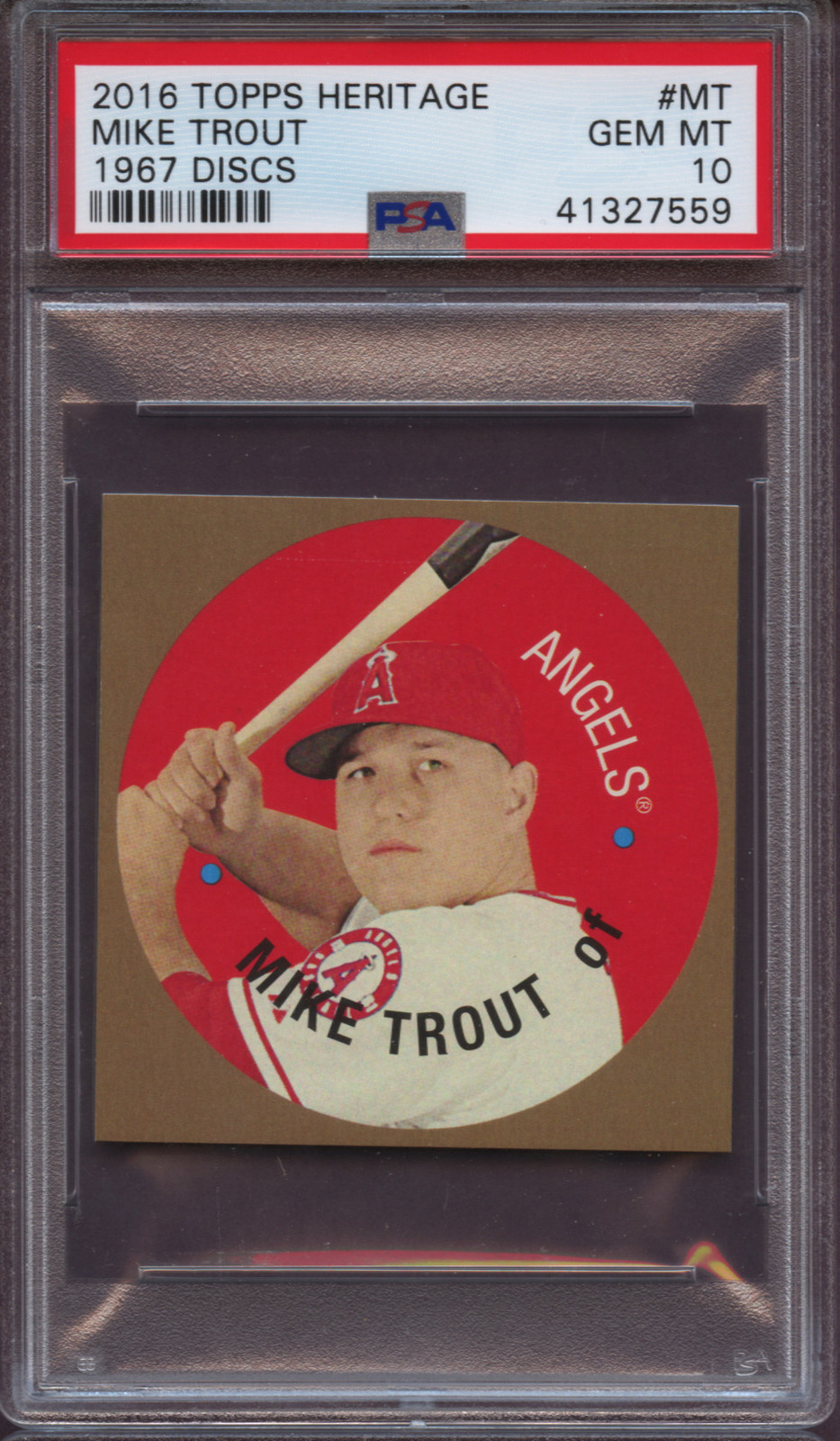 2016 Topps Heritage 1967 Discs MT Mike Trout PSA 10 Gem Mint | eBay