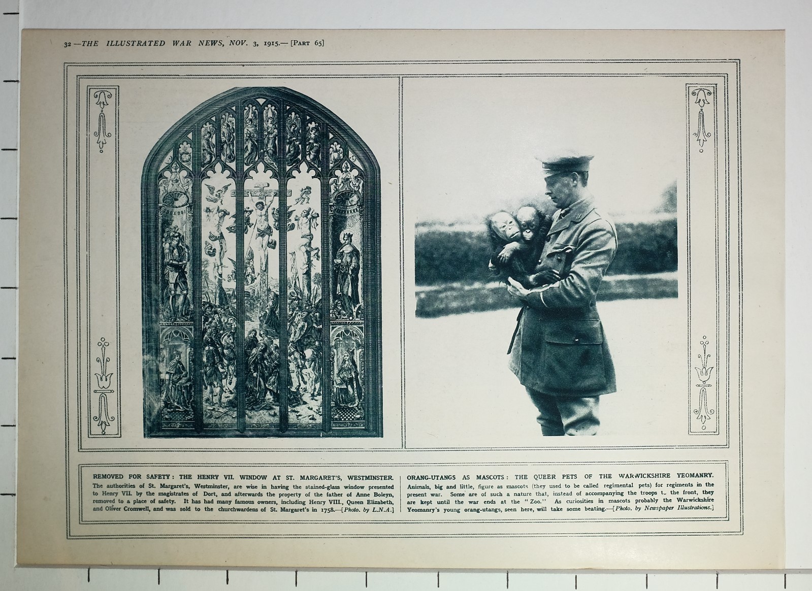 1915 Première Guerre Mondiale WW1 Imprimé Henry VII st Margarets ...