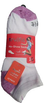 Tru-Fit No-Show Women's Socks, Poly Blend, Assorted Grays/White - 10 ...