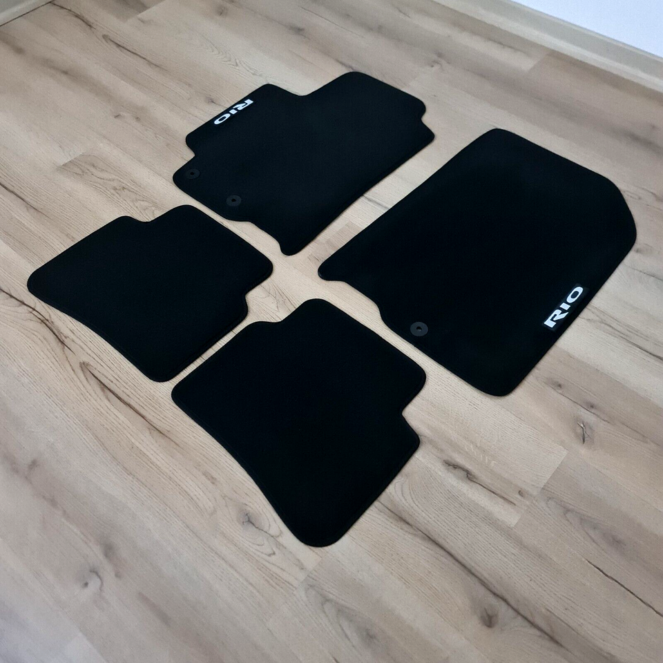 Car Floor Mats Velour for Kia Rio Waterproof Black Carpet Rugs Auto ...