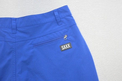 SAXX Golf Shorts Performance Blue Ballpark Pouch Flat Athletic Mens ...