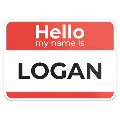Hello My Name Is Logan Sticker Vinyl Car Bumper Decal | eBay