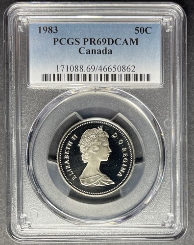 1983 Canada Fifty Cents 50c PCGS PR-69 DCAM, Buy 3 Items, Get $5 Off ...