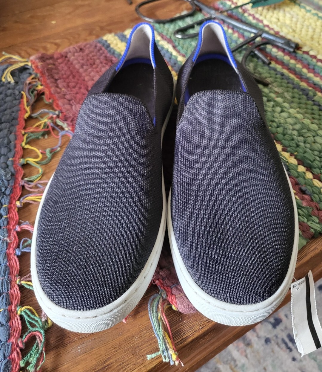 Rothys Black Knit ‘The Slip On Sneaker’ Size 7 Excell… - Gem