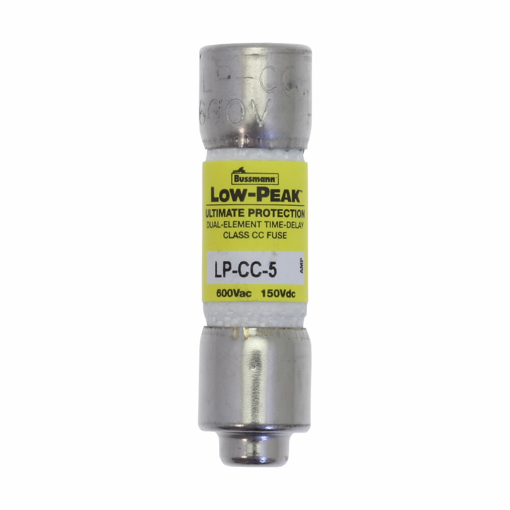 Eaton Bussmann LP-CC-5 Time Delay Fuse 600VAC/150VDC 5A Class CC UL ...
