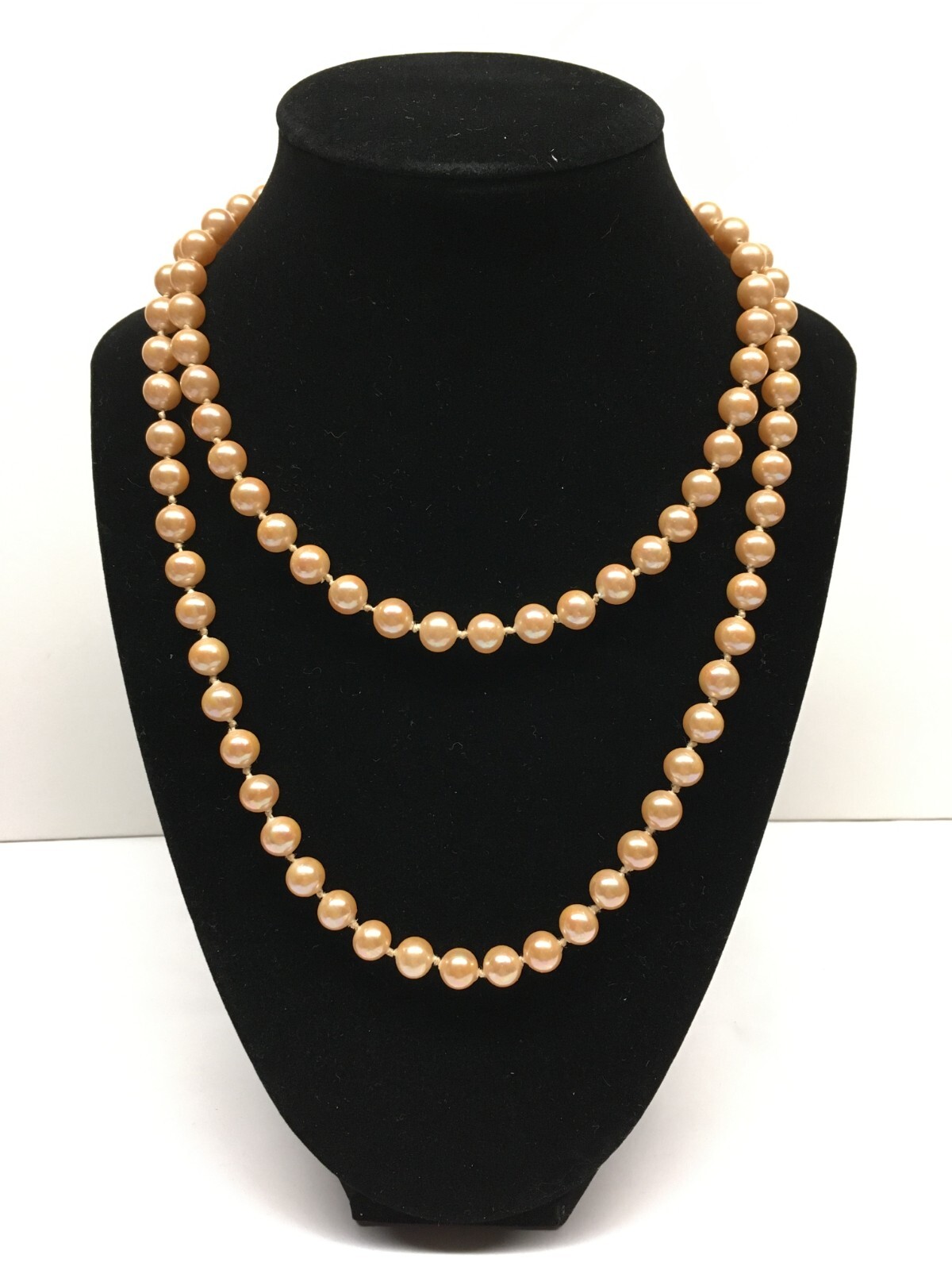 Vintage Deltah Simulated Pearl Necklace 36” | eBay