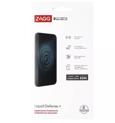Zagg Invisible Shield Liquid Defense + Screen Protector for Smartphone ...