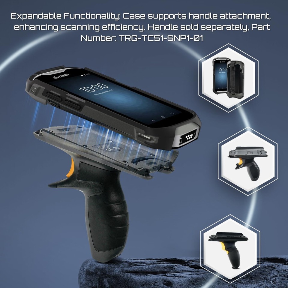 For Zebra TC51 TC52 TC56 57 Protective Cover Case Rugged Boot SG-TC5X ...