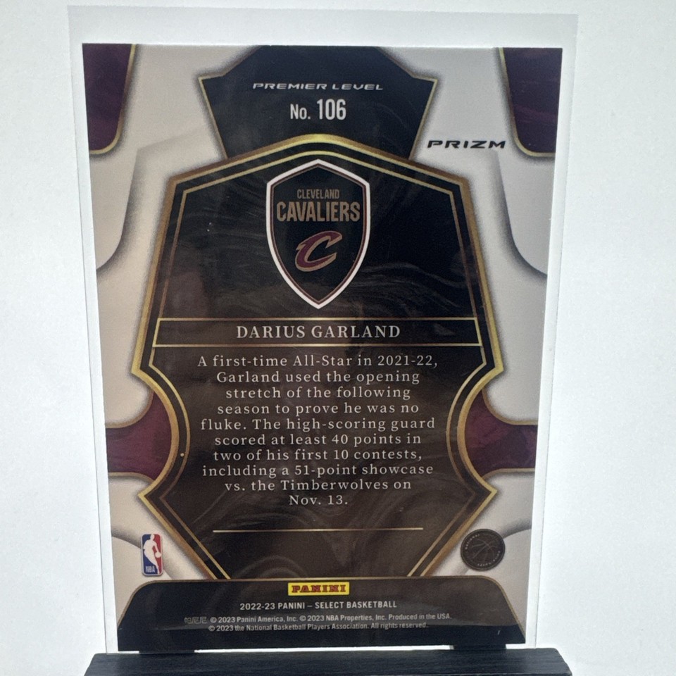 2022-23 Panini Select DARIUS GARLAND Premier Level Green White Purple ...