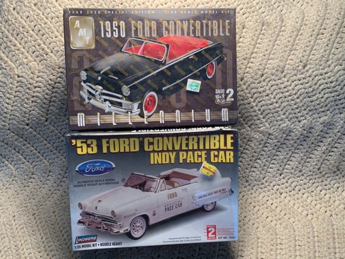 1/25 AMT/Lindberg Lot Of 2 Sealed 50 Ford & 53 Pace Car Convertible ...