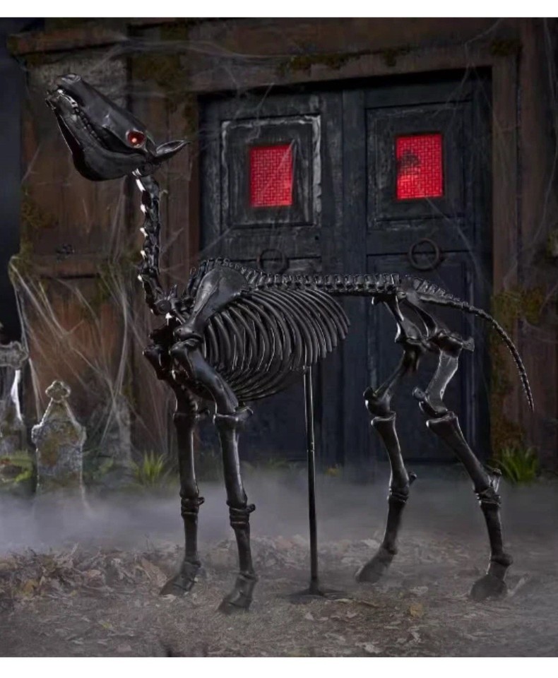 New 5.5 ft. Grave & Bones LED Skeleton Pony Home Depot Halloween | eBay