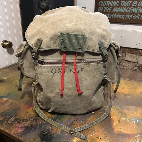 Vintage Military Duffel Bag Canvas Rucksack Mountain Climbing Hiking ...