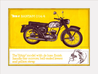 BSA Bantam D14/4 Advert Motorcycle Print Mounted or Framed FREE POST UK ...