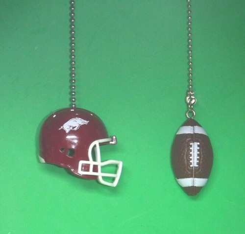 ARKANSAS RAZORBACKS CEILING FAN PULL CHAIN SET HELMET AND FOOTBALL | eBay