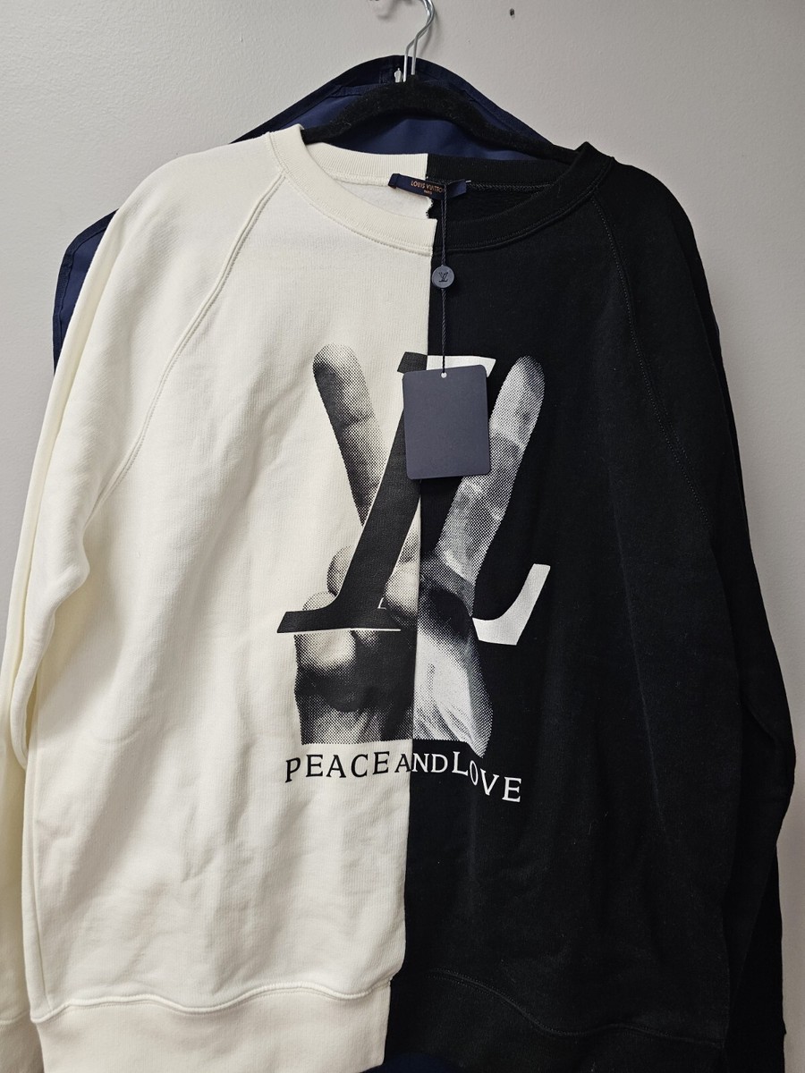 Rare Brand New Louis Vuitton Peace and Love Sweatshirt From Rare Brand New Louis Vuitton Peace and Love Sweatshirt From