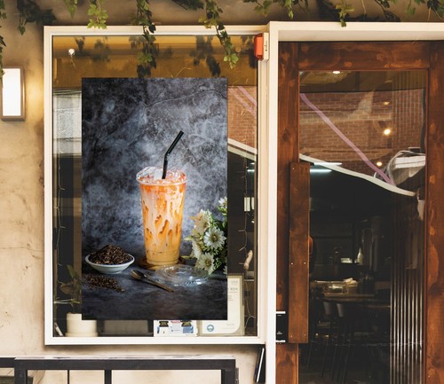 3D Bubble Tea G295 Pearl Tea Shop Window Stickers Vinyl Wall Mural ...