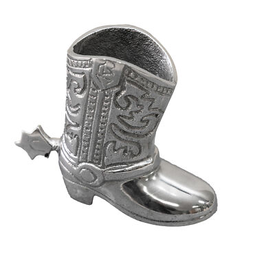 Western Cowboy Boot with Spur 14 in. Silver Aluminum Multipurpose ...
