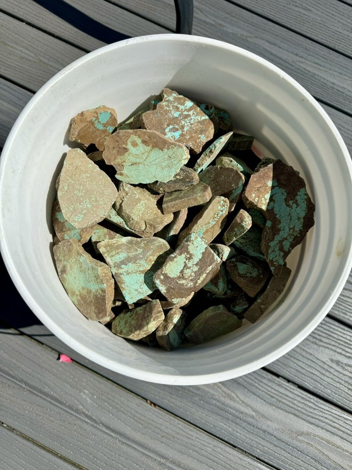 Turquoise Bucket! 50 lbs. of #8 mine! Double Stabilize Old American ...