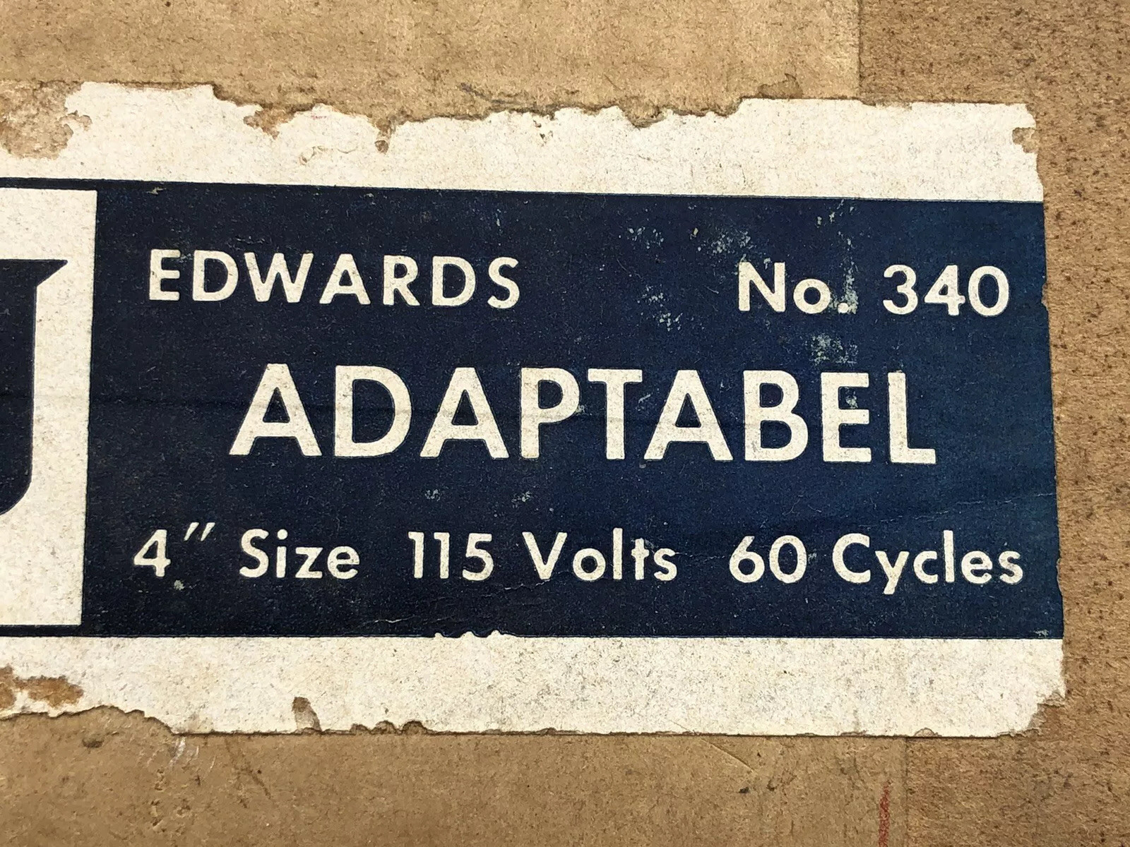 EDWARDS ADAPTABEL Bell Alarm NO. 340 115 VOLTS 60 CYCLE .062 AMPS | eBay