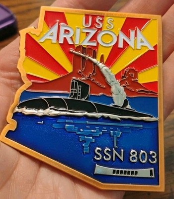 Ships Challenge Coin US Navy - USS Arizona SSN 803 - FREE Shipping | eBay