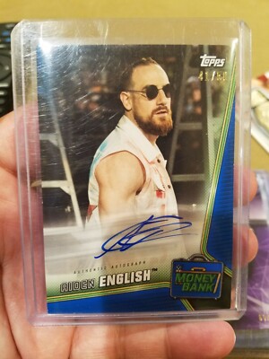2019 Topps WWE Money In The Bank Aiden English Autograph /50 Wrestling ...