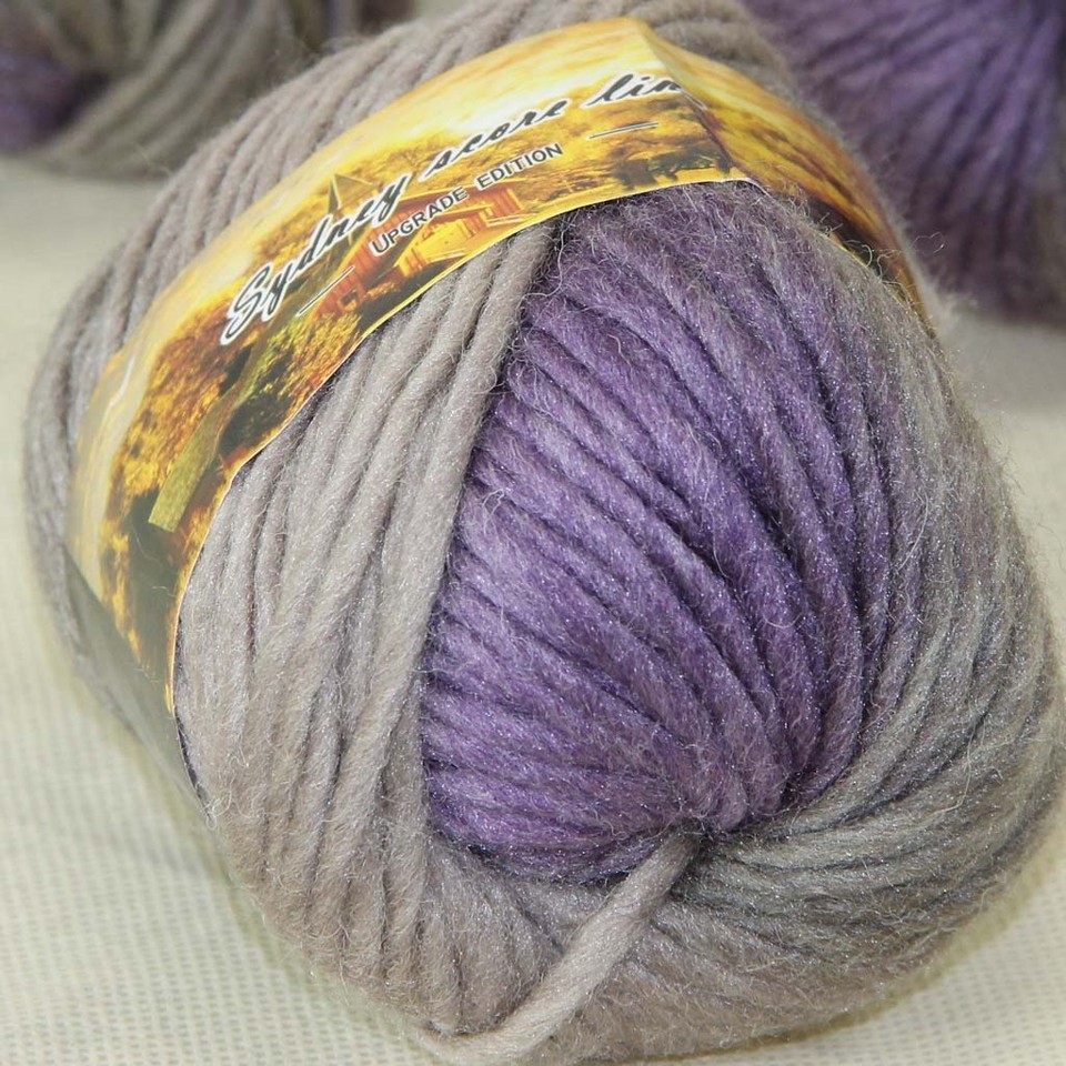 Sale 3 Skeinsx50g NEW Hand Wool Knitting Yarn Chunky Colorful Scarves ...